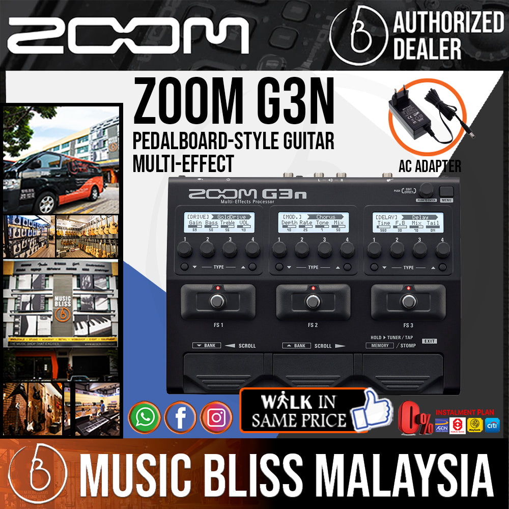 Zoom G3n Multi-Effects Processor with 0% Instalment | Music Bliss Malaysia