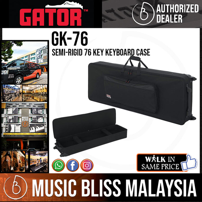 Gator GK-76 Semi-Rigid 76 Key Keyboard Case - Keyboard Case For Roland ...