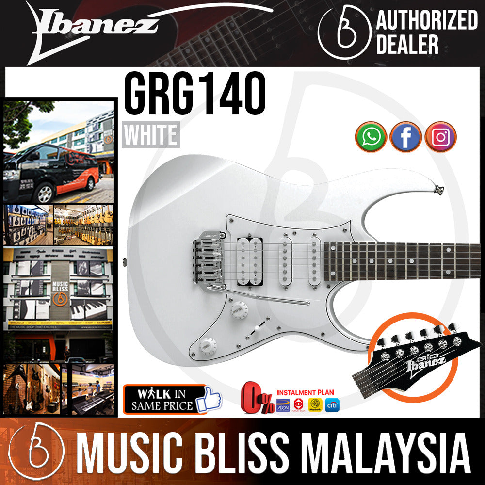 Ibanez GRG140 Electric Guitar - White (GRG140-WH) | Music Bliss Malaysia