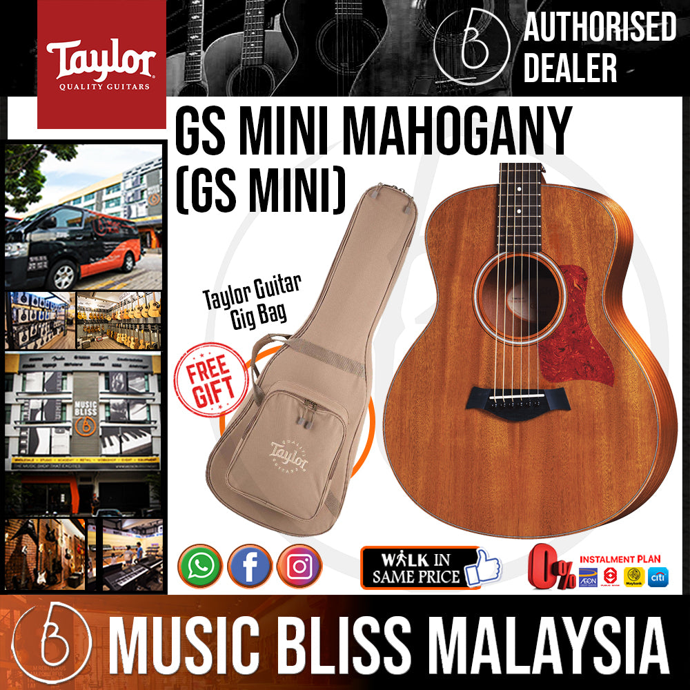 Taylor GS Mini Mahogany - Natural with Bag (GSMINI) | Music Bliss Malaysia