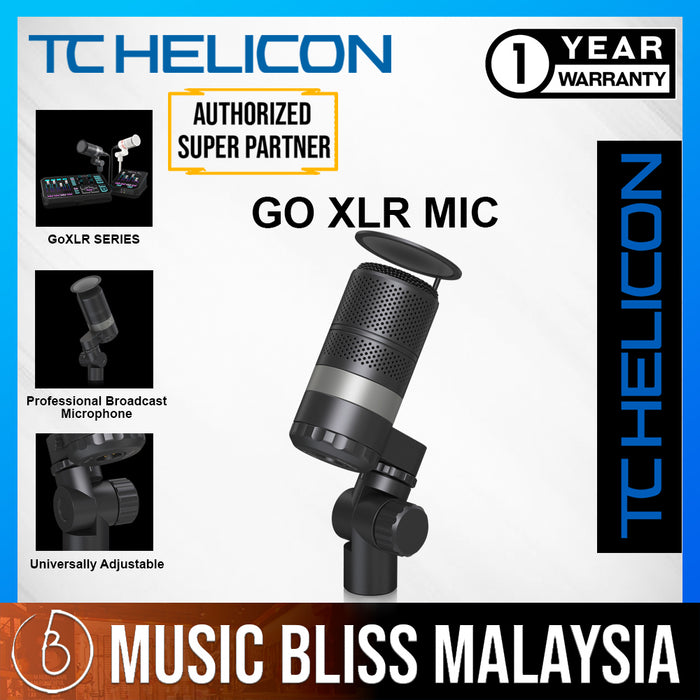 TC-Helicon GoXLR MIC Dynamic Broadcast Microphone - Black | Music Bliss ...