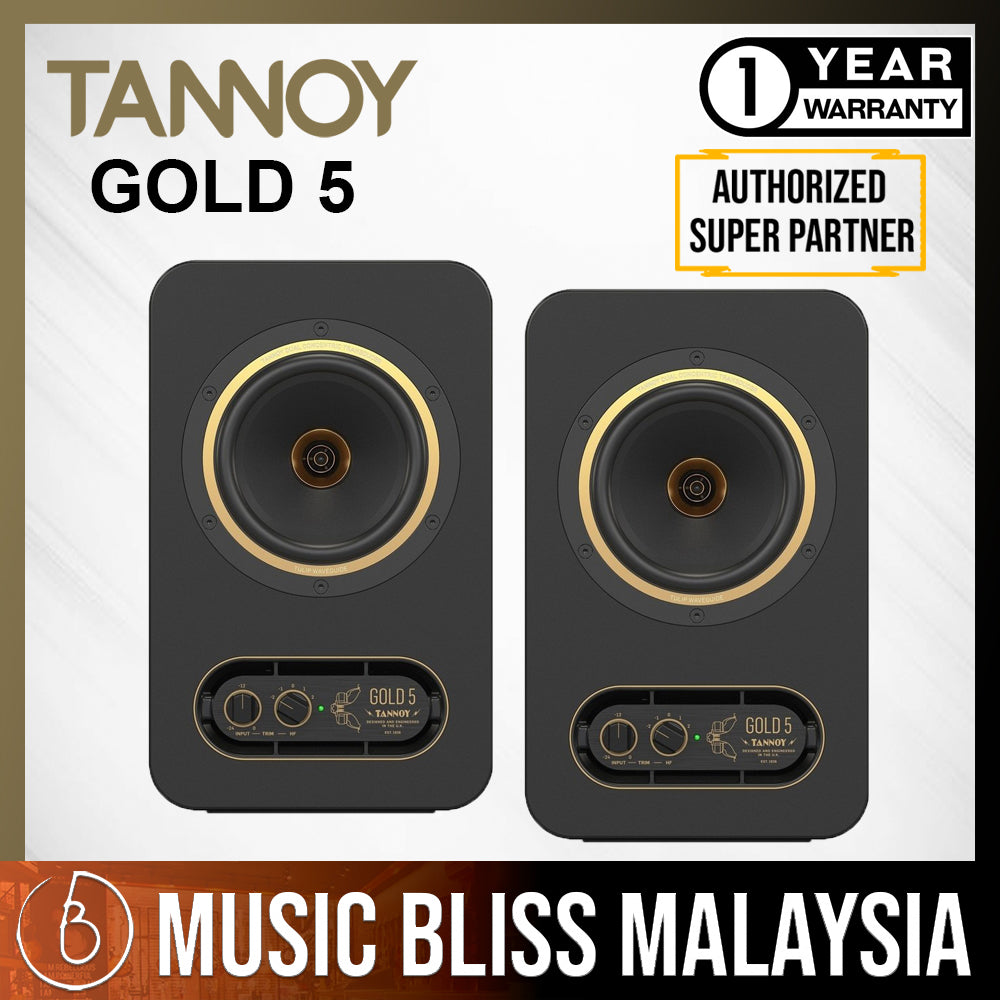 Tannoy GOLD 5 5'' Powered Studio Monitor - Pair (GOLD5) | Music Bliss ...