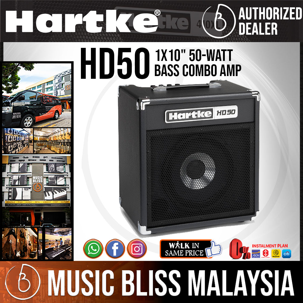 Hartke HD50 Bass Combo Amplifier (HD-50) | Music Bliss Malaysia