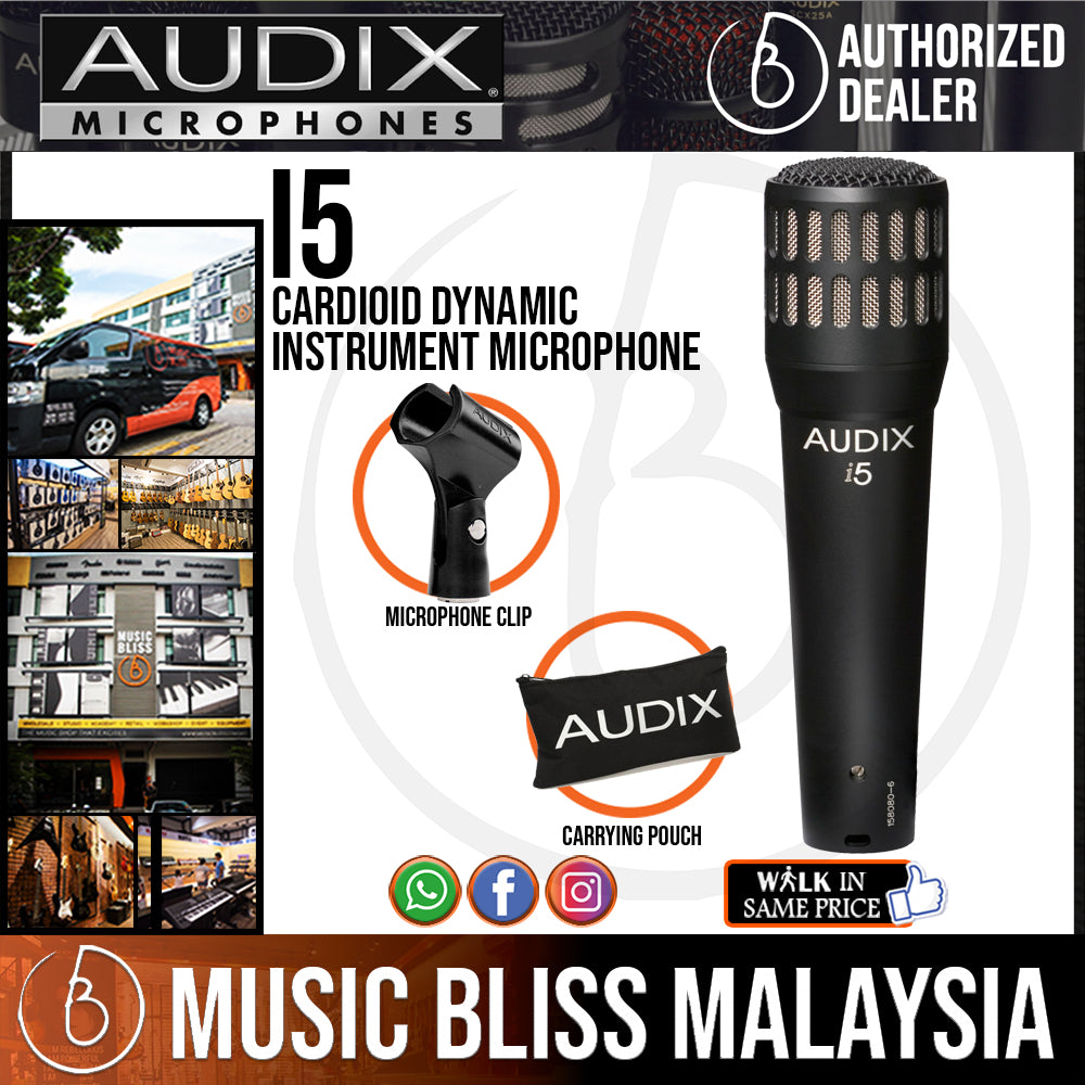 Audix i5 Cardioid Dynamic Instrument Microphone (i-5) | Music Bliss ...