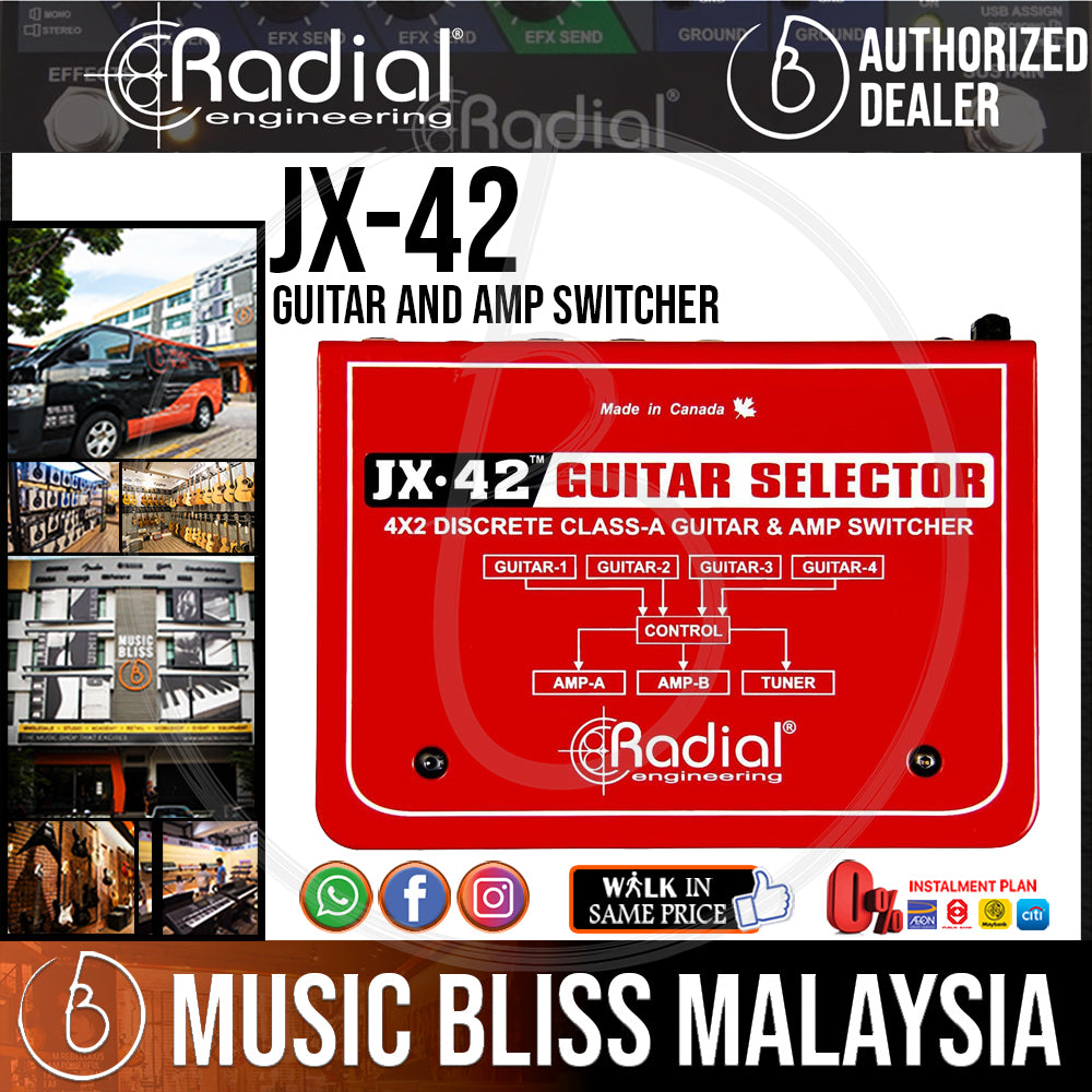 Radial Engineering JX-42 Guitar and Amp Switcher (JX42 / JX 42) | Music Bliss Malaysia