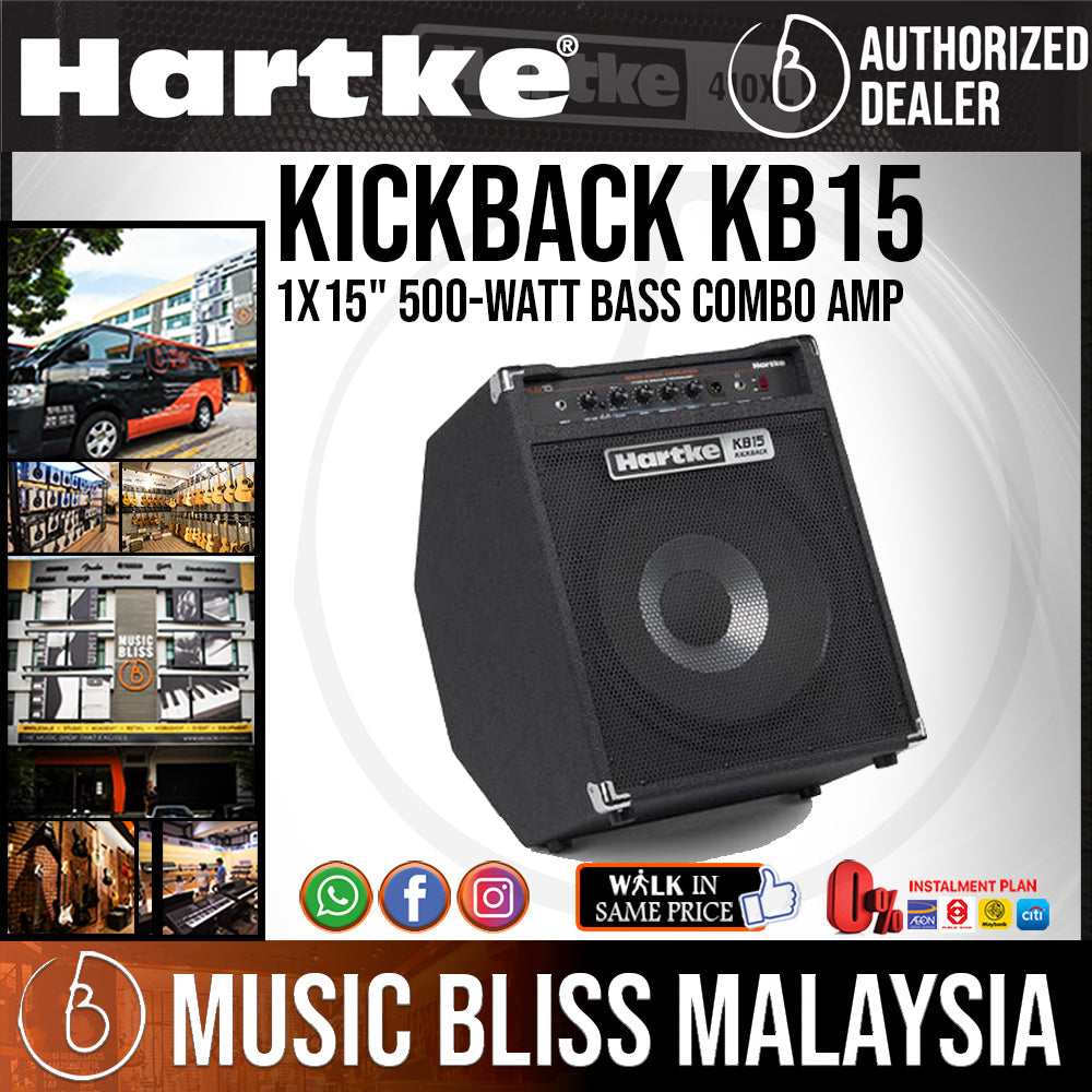 Hartke KB15 Kickback 500W Bass Combo Amp | Music Bliss Malaysia