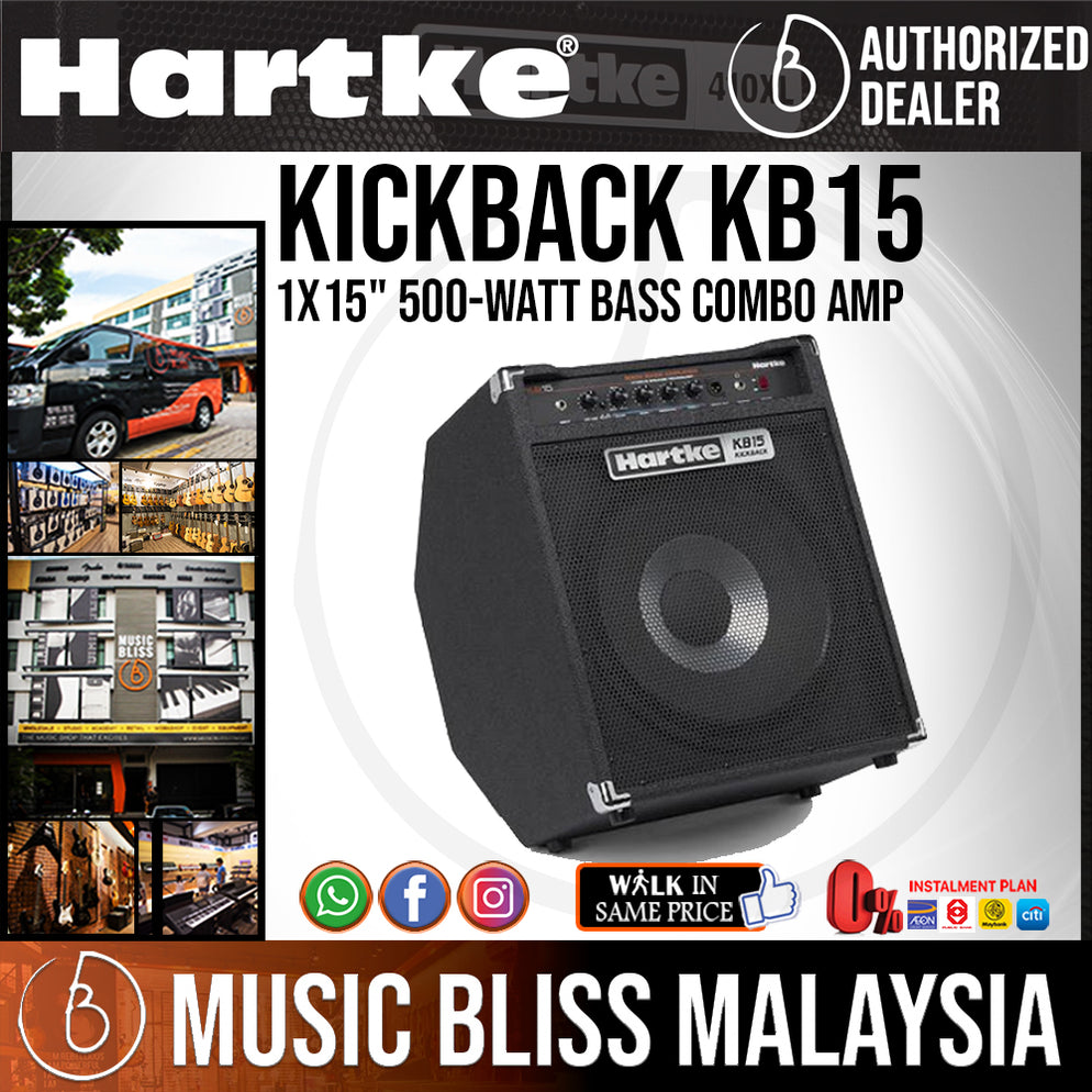 Hartke KB15 Kickback 500W Bass Combo Amp | Music Bliss Malaysia