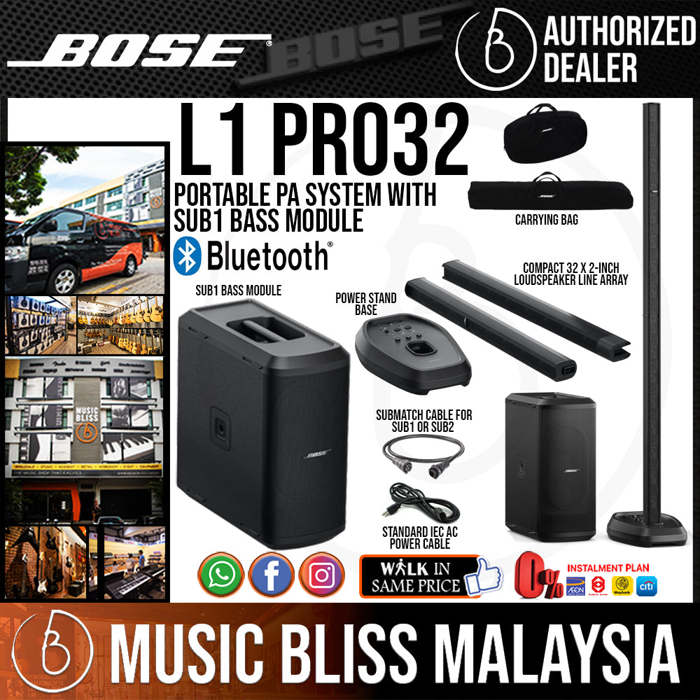 Bose L1 Pro32 Portable PA System with Sub1 Bass Module (L1Pro32 ...
