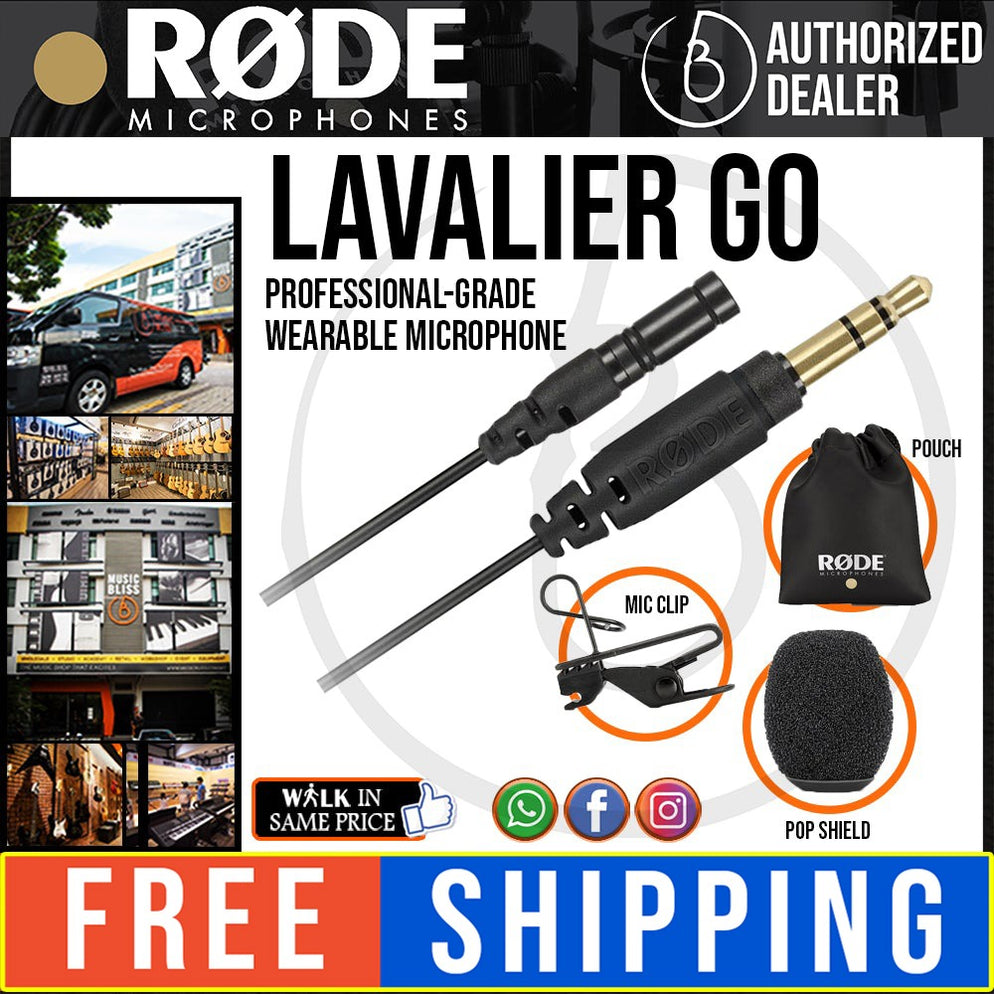 Rode Lavalier GO Omnidirectional Lavalier Microphone for Wireless GO Systems | Music Bliss Malaysia