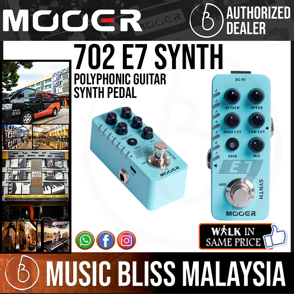Mooer E7 Polyphonic Guitar Synth Pedal | Music Bliss Malaysia