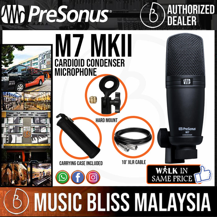 PreSonus M7 MKII Cardioid Condenser Microphone | Music Bliss Malaysia
