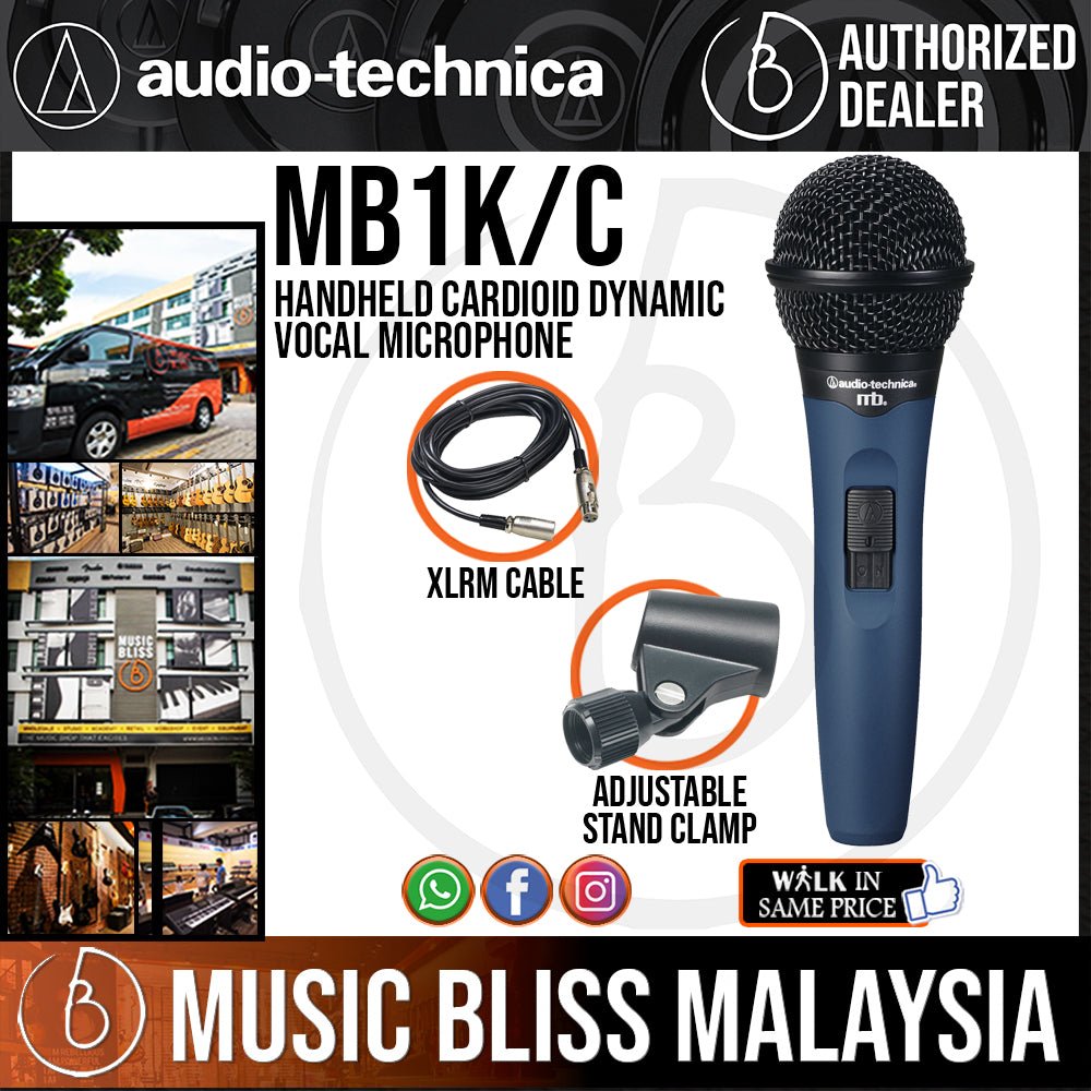 Audio Technica MB1k/c Handheld Cardioid Dynamic Vocal Mic | Music Bliss ...