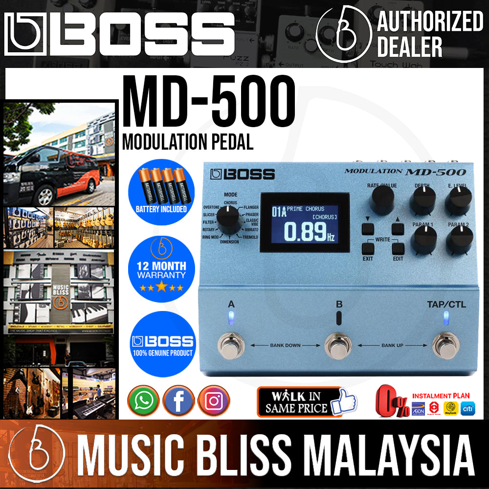 Boss MD-500 Modulation Pedal (MD500) | Music Bliss Malaysia