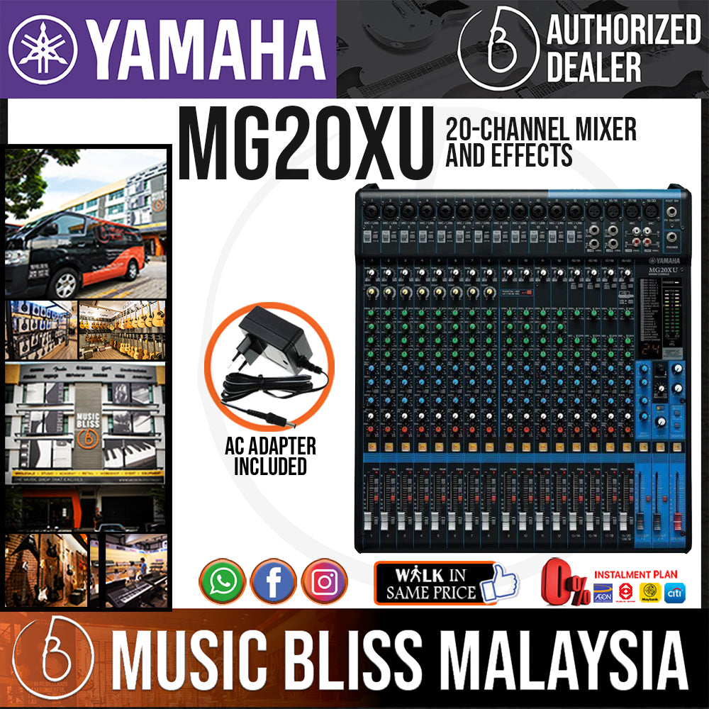 Yamaha MG20XU 20-Channel Mixer and Effects | Music Bliss Malaysia