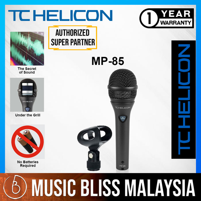 TC-Helicon MP-85 Dynamic Microphone with Mic Control | Music Bliss Malaysia