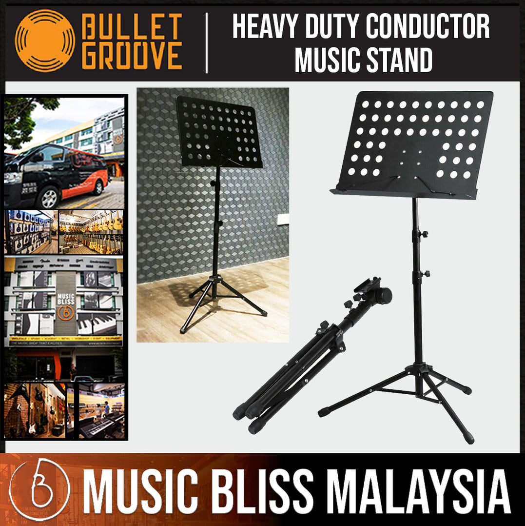 Bullet Groove Conductor Music Stand, Heavy Duty Conductor Music Stand ...