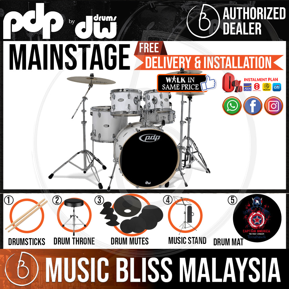 PDP by DW Mainstage 5-piece Drum Set with Hardware (without Cymbals ...