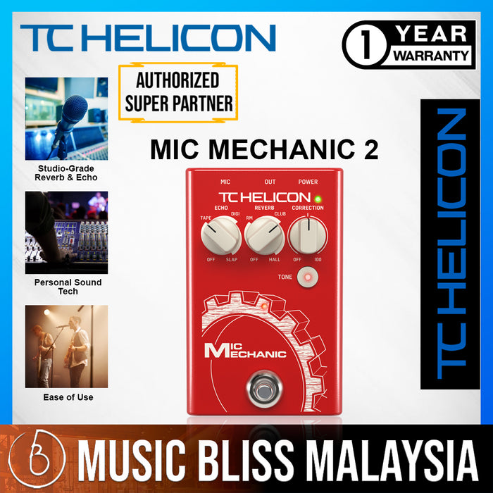 TC-Helicon Mic Mechanic 2 Vocal Effects Pedal | Music Bliss Malaysia