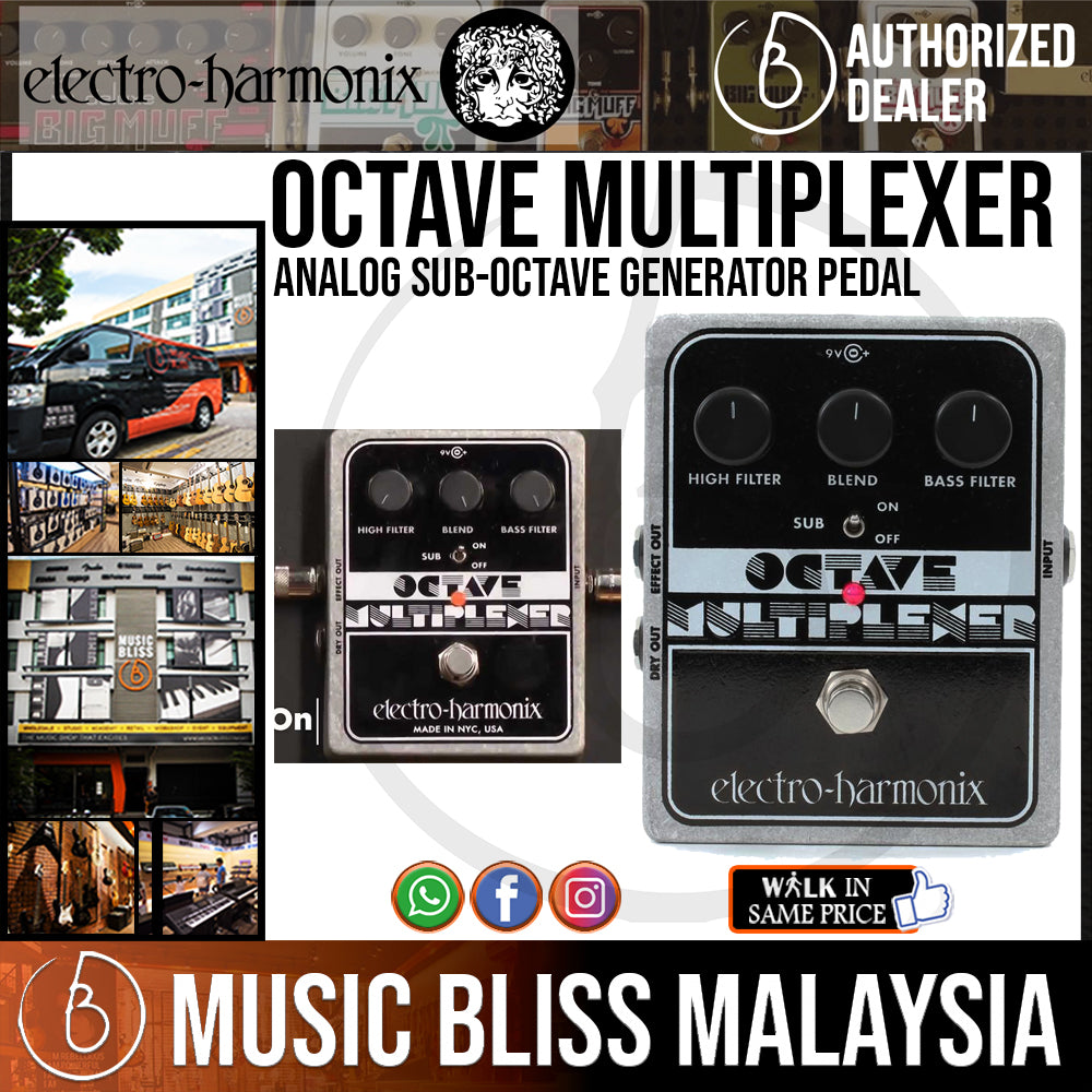 Electro Harmonix Octave Multiplexer Analog Sub-Octave Generator Pedal ...