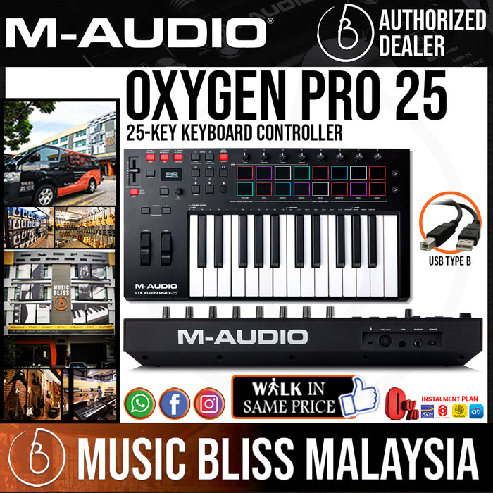M-Audio Oxygen Pro 25 25-key Keyboard Controller | Music Bliss Malaysia