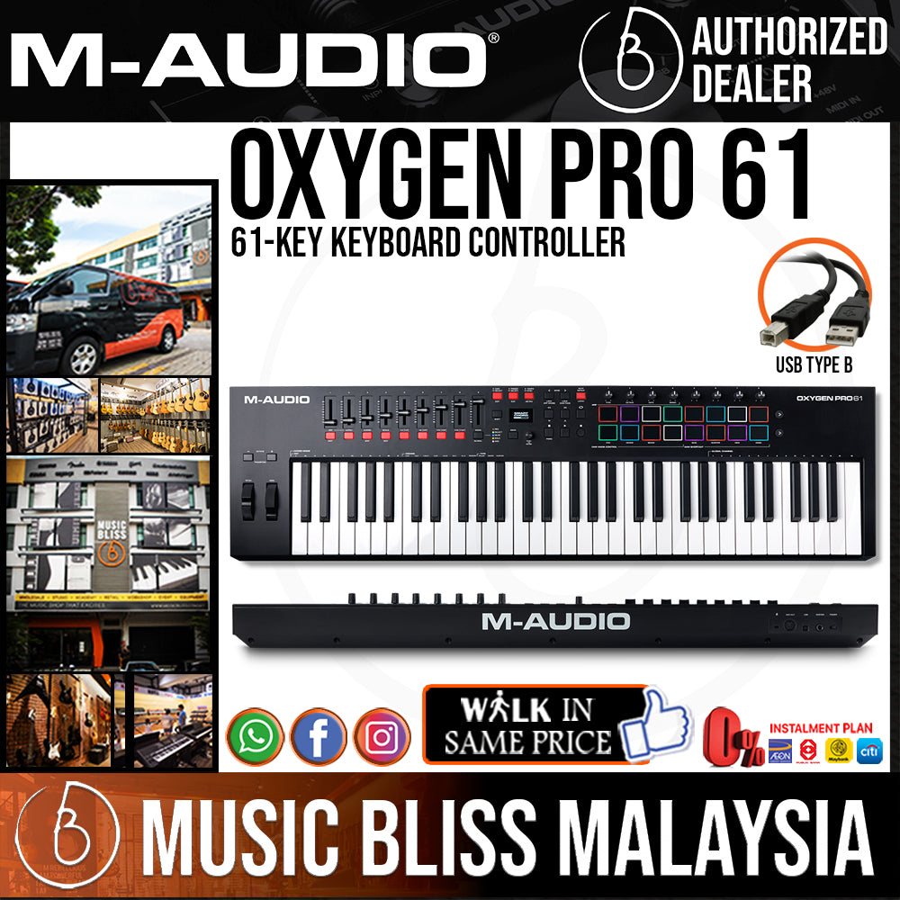 M-Audio Oxygen Pro 61 61-key Keyboard Controller | Music Bliss Malaysia
