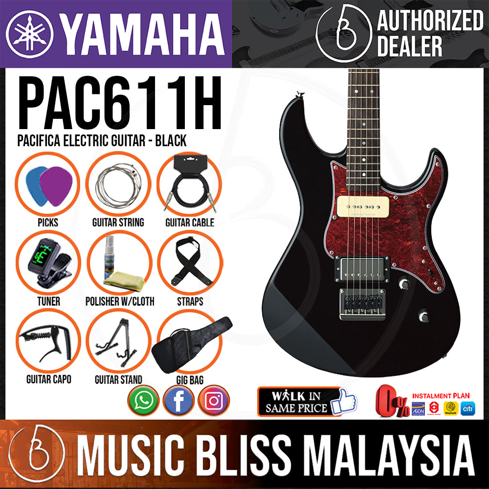 Yamaha PAC611H Pacifica Electric Guitar - Black (PAC 611H/PAC-611H ...