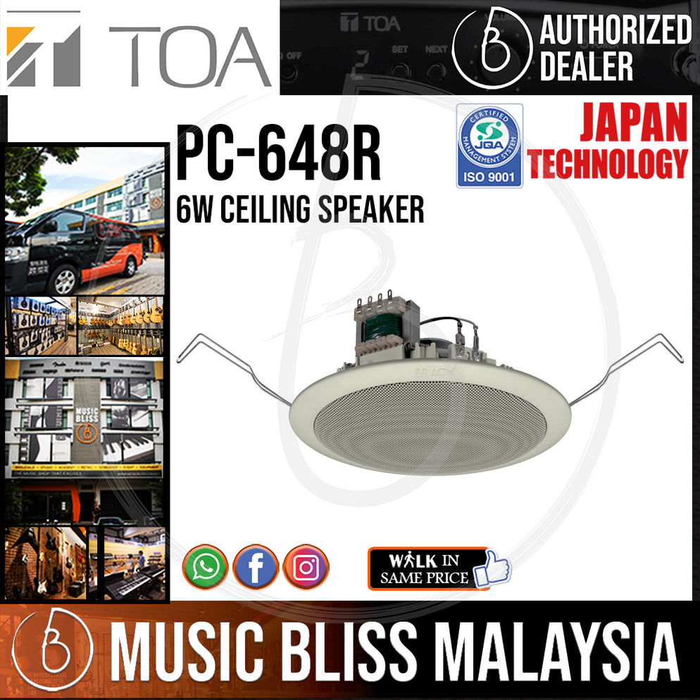 TOA Ceiling Speaker PC-648R 6W | Music Bliss Malaysia