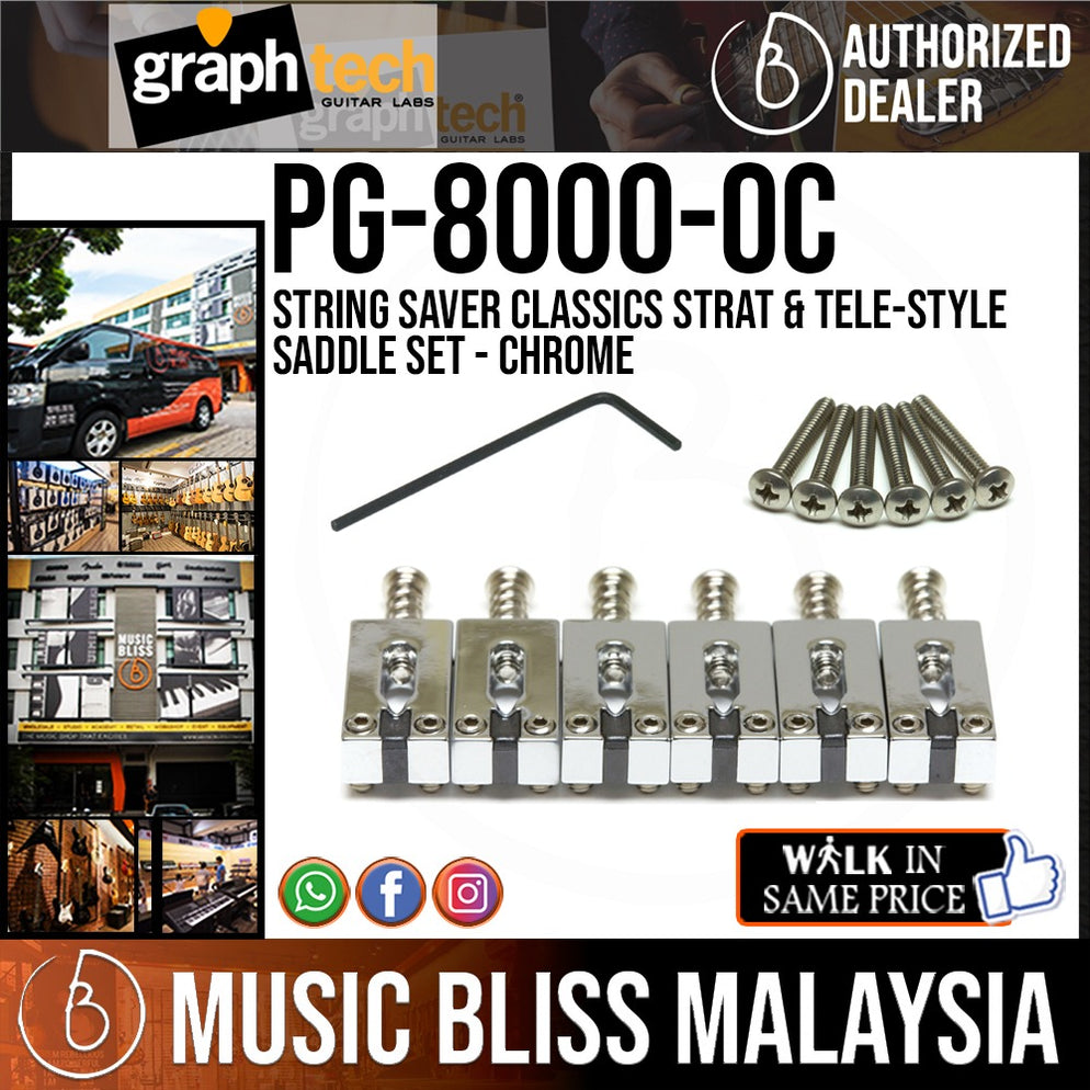 Graph Tech PG-8000-0C String Saver Classics Strat & Tele-Style Saddle Set (2 1/16" String ...