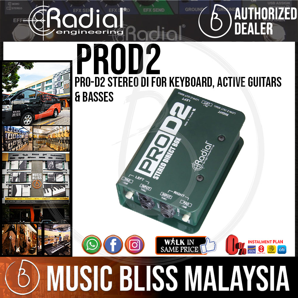 Radial Engineering Pro-D2 Stereo DI (Pro D2 / ProD2) | Music Bliss Malaysia