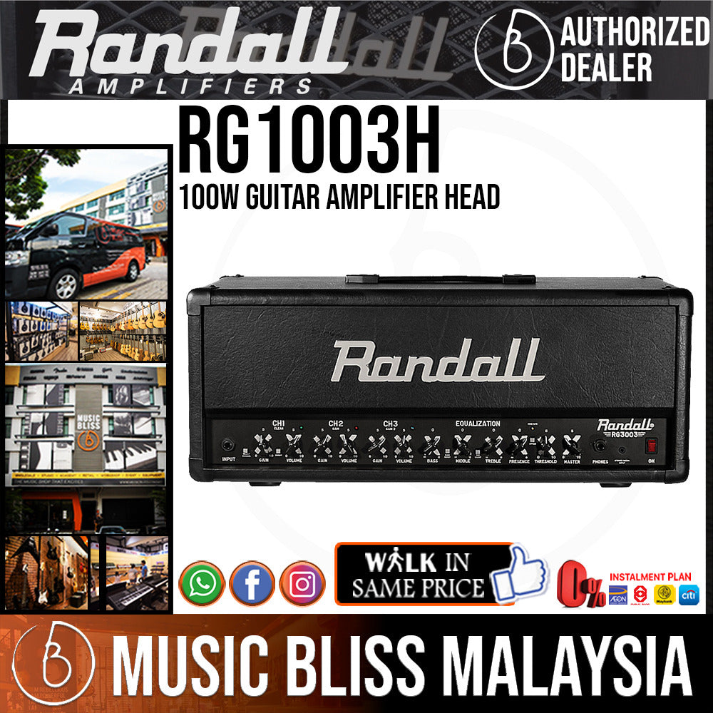 Randall RG1003H 100-watt Solid State Guitar Amp Head | Music Bliss Malaysia