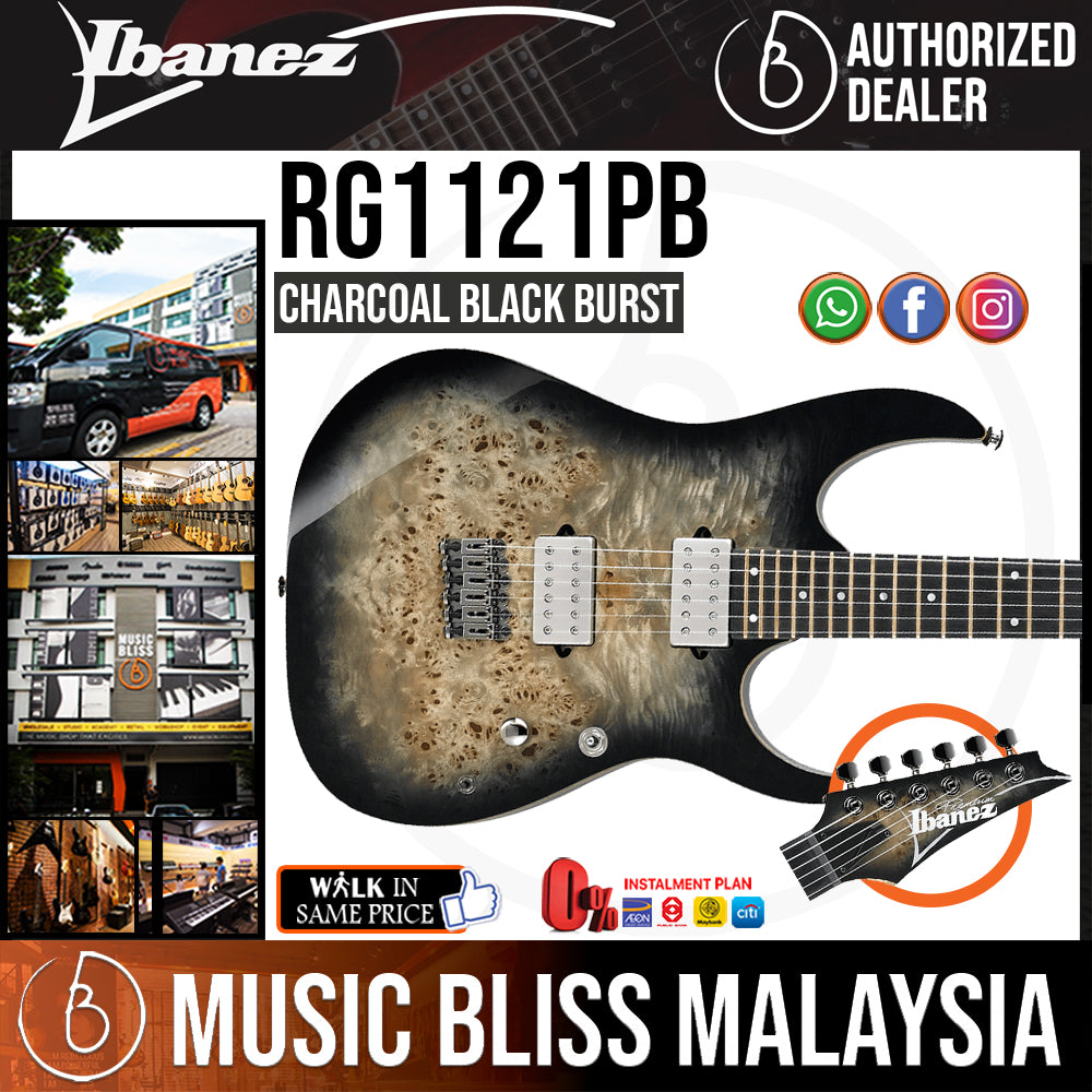 Ibanez Premium RG1121PB Electric Guitar - Charcoal Black Burst ...