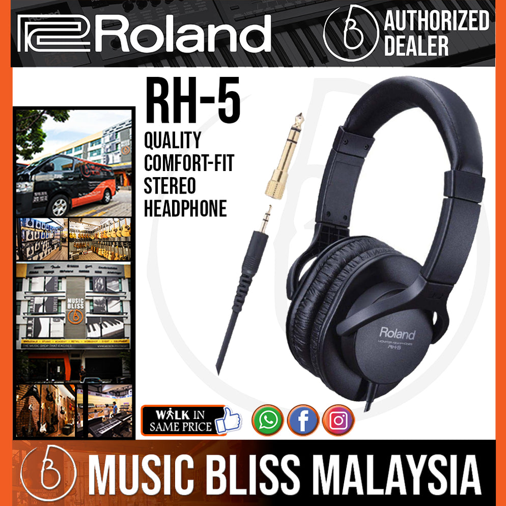 Roland RH-5 Stereo Headphone (RH5) | Music Bliss Malaysia