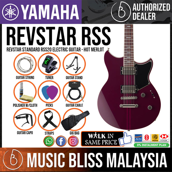 Yamaha Revstar Standard RSS20 Electric Guitar - Hot Merlot (RSS-20 / RSS 20) | Music Bliss Malaysia