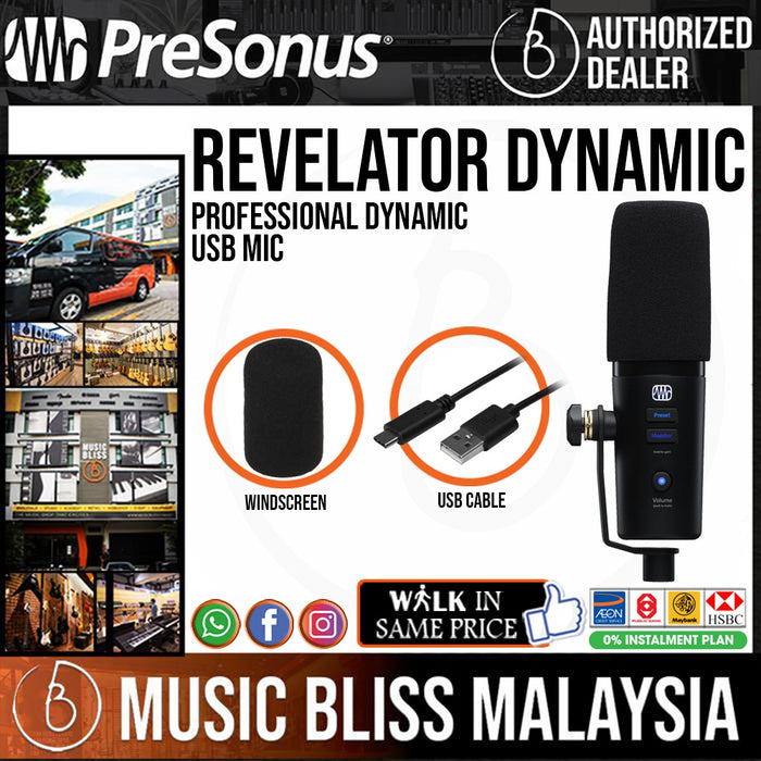 PreSonus Revelator Dynamic USB Microphone | Music Bliss Malaysia
