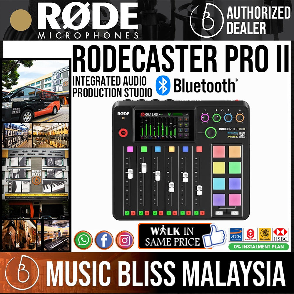 Rode RodeCaster Pro II All-in-One Production Solution for Podcasting ...