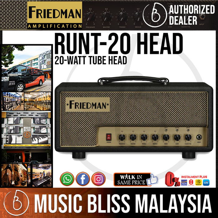Friedman Runt-20 - 20-watt Tube Head | Music Bliss Malaysia