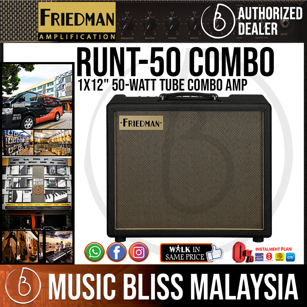 Friedman Runt-50 1x12" 50-watt Tube Combo Amp | Music Bliss Malaysia