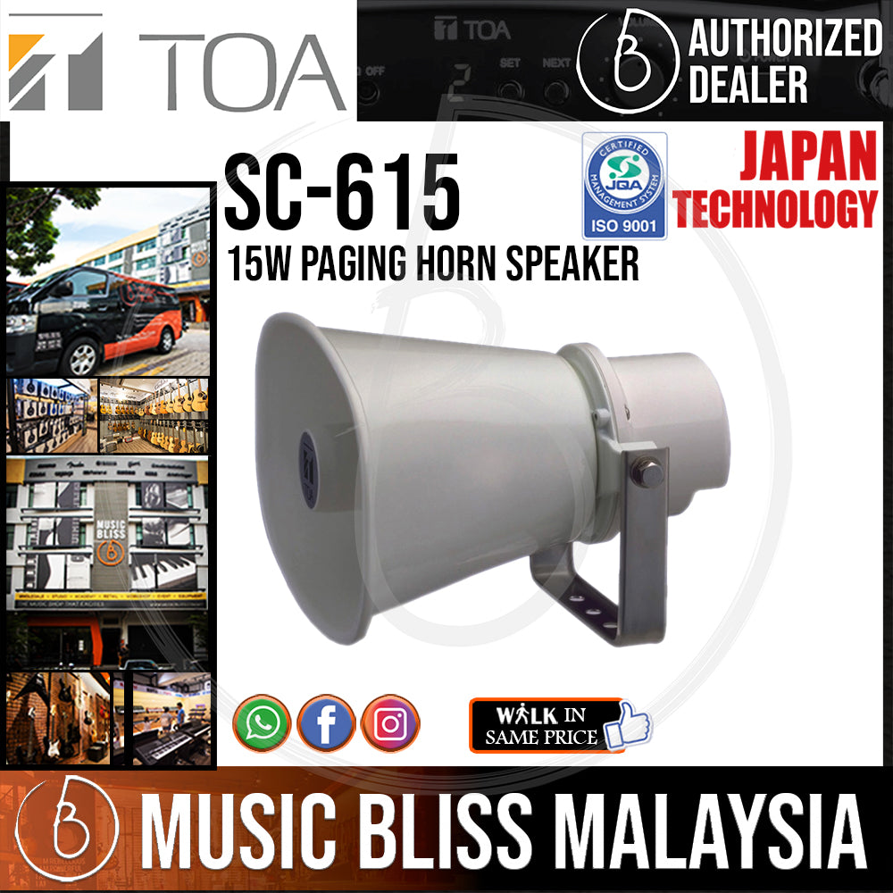 TOA Paging Horn Speaker SC-615 15W | Music Bliss Malaysia