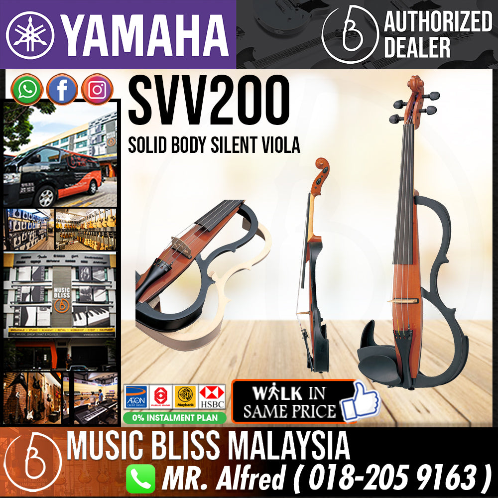 Yamaha SVV200 Solid Body Silent Viola | Music Bliss Malaysia