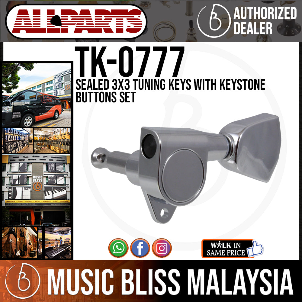 ALLPARTS TK-0777-010 Sealed 3x3 Tuning Keys with Keystone Buttons Set ...