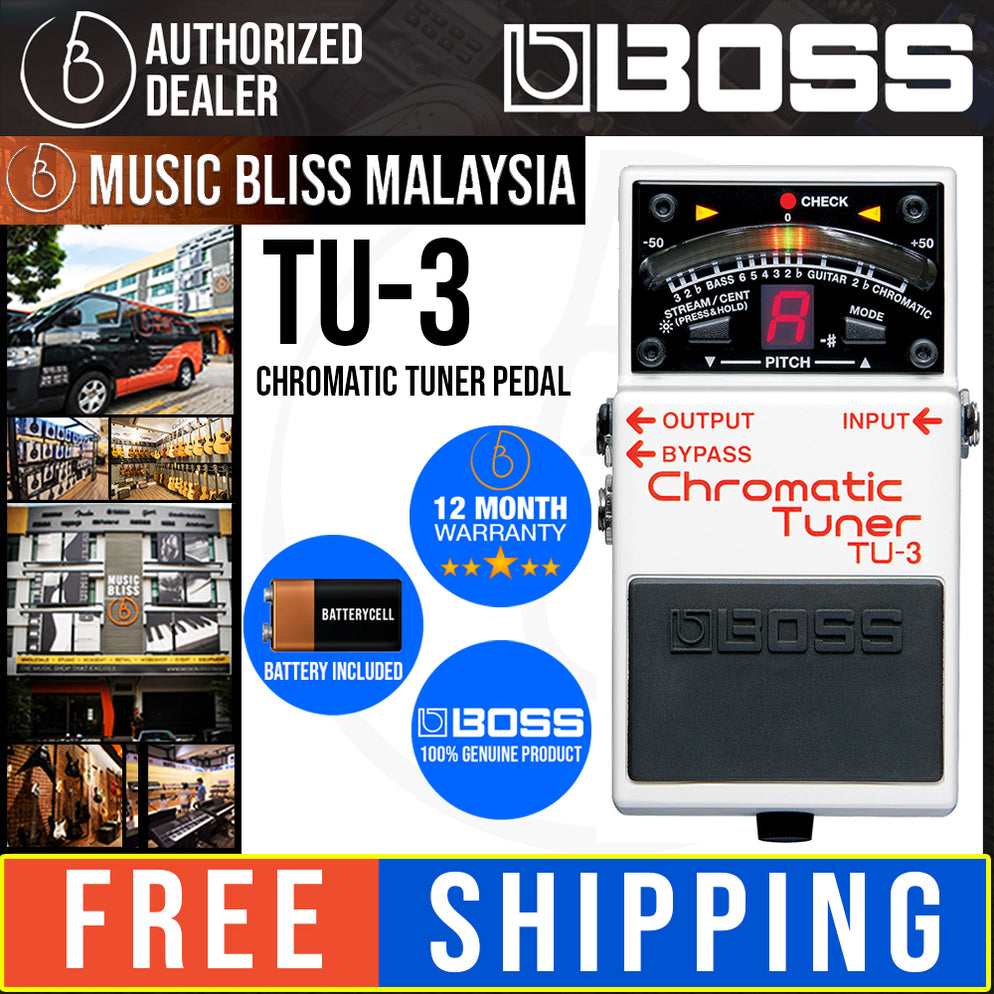 Boss TU-3 Chromatic Tuner Pedal (TU3) | Music Bliss Malaysia