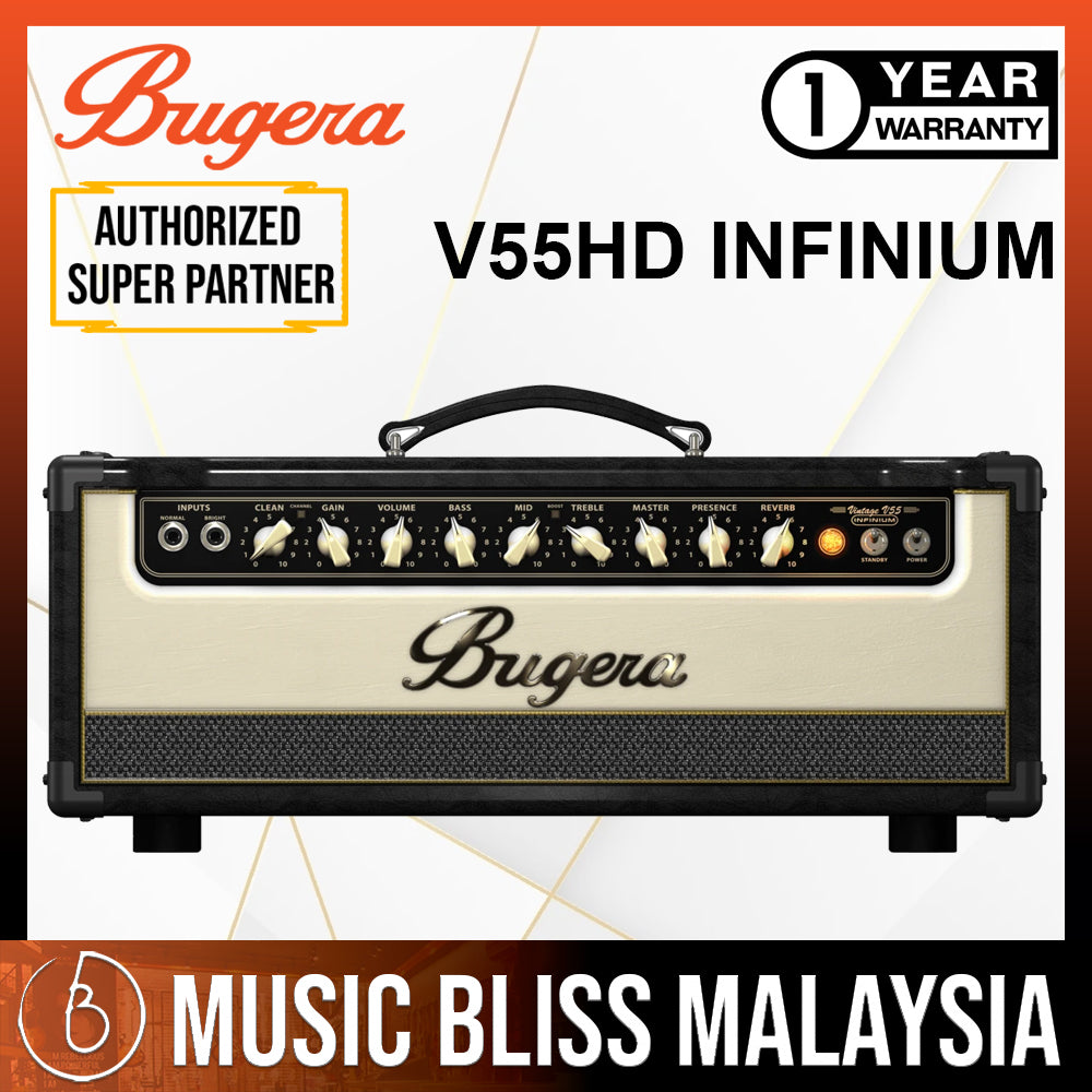 Bugera V55HD Infinium 55-watt 2-channel Tube Head | Music Bliss Malaysia