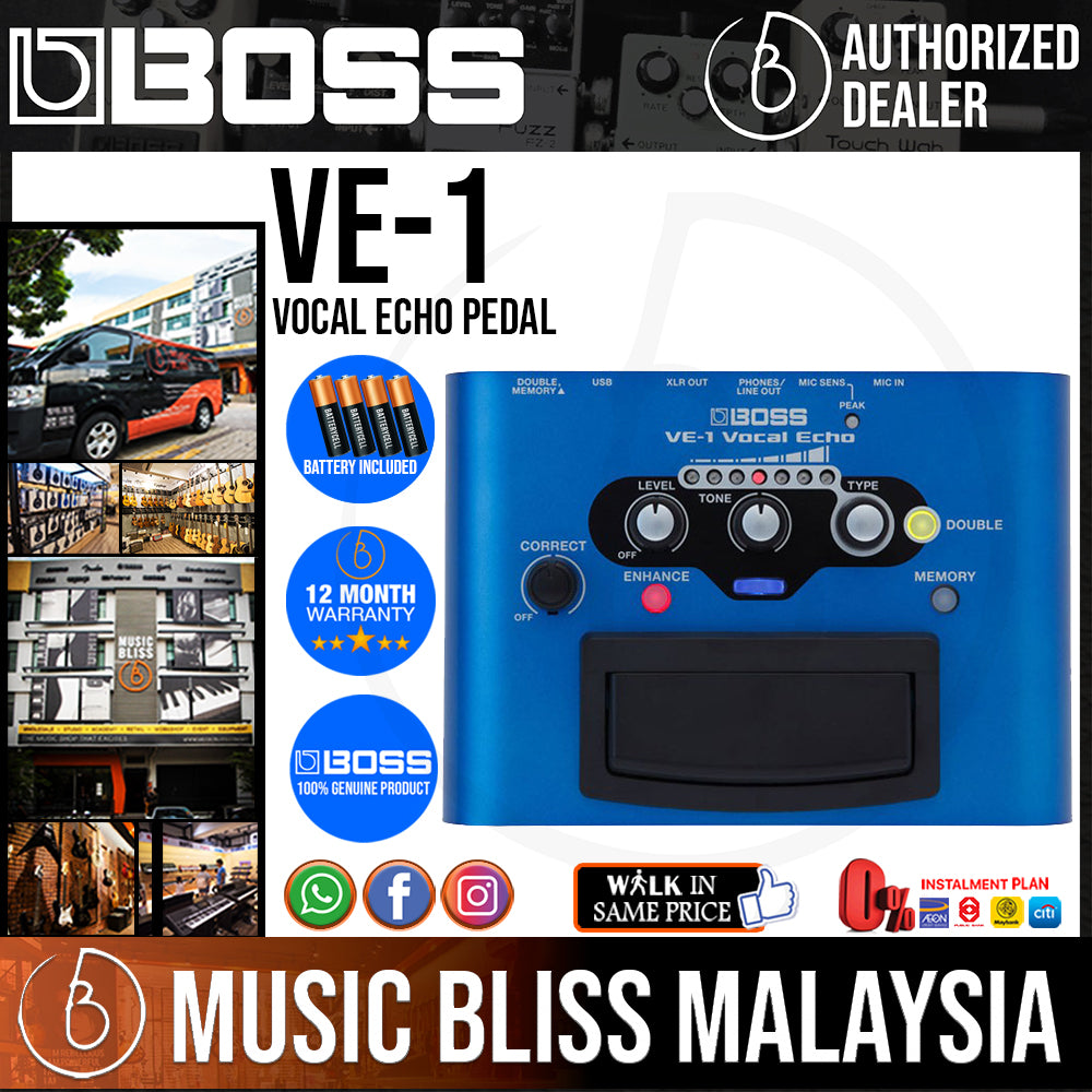 Boss VE-1 Vocal Echo Pedal (VE1) | Music Bliss Malaysia