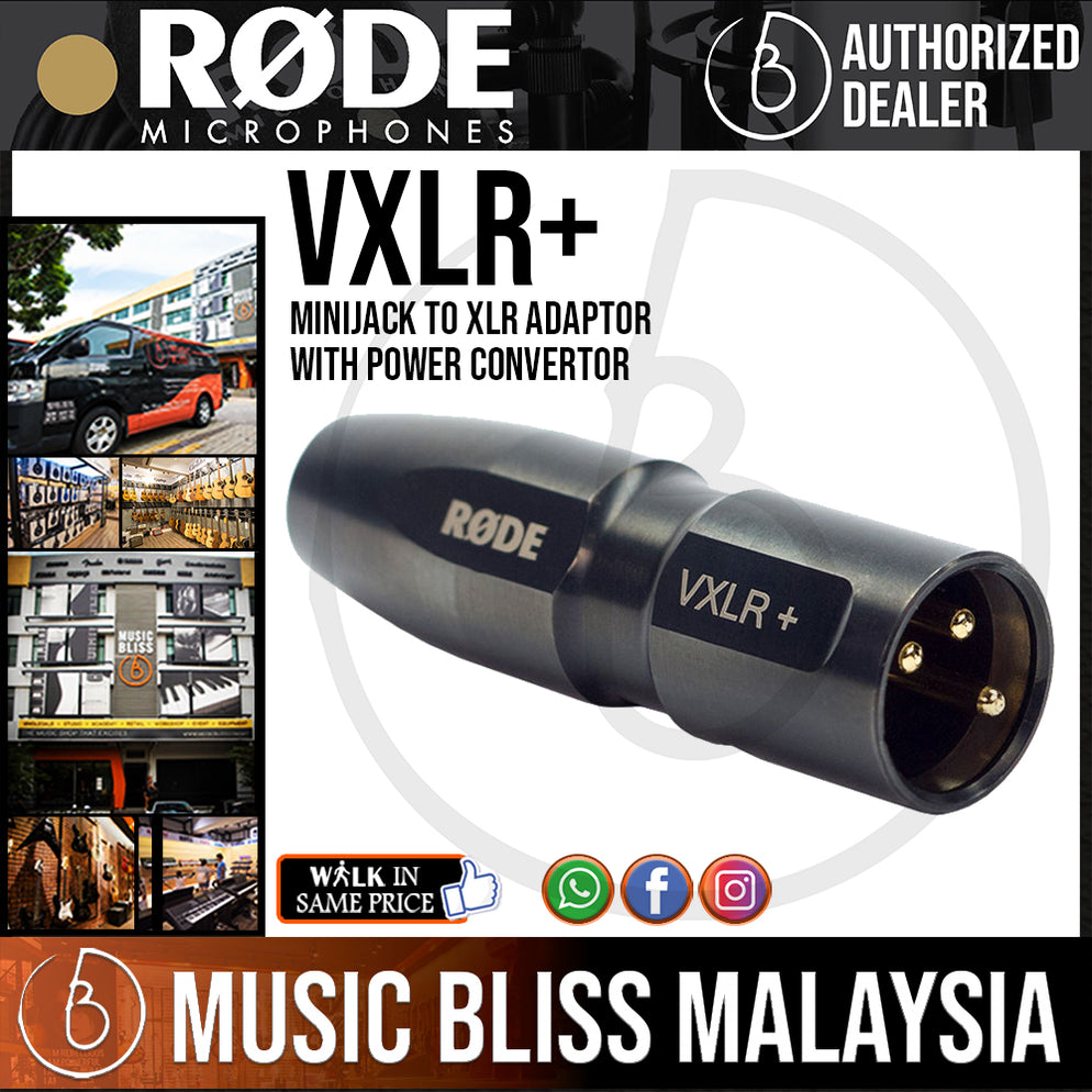 Rode VXLR+ 3.5mm to XLR Adapter with Power Convertor | Music Bliss Malaysia