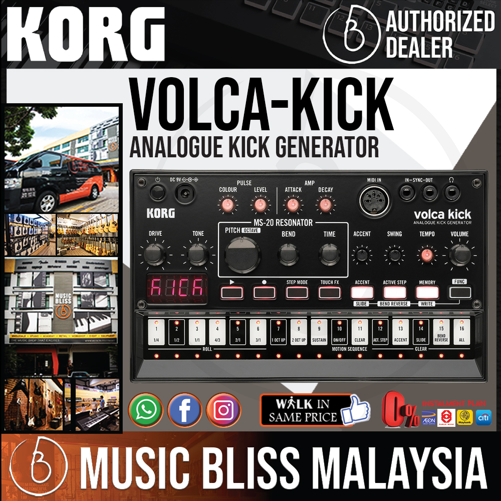 Korg Volca Kick Analogue Kick Generator (Volca-Kick) | Music Bliss Malaysia