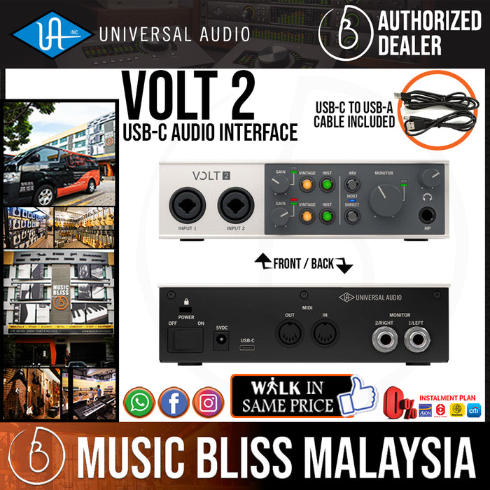 Universal Audio Volt 2 USB-C Audio Interface | Music Bliss Malaysia