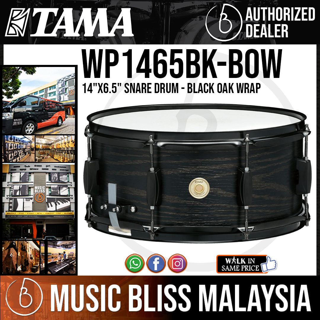 Tama Woodworks 14"x6.5" Snare Drum - Black Oak Wrap | Music Bliss Malaysia