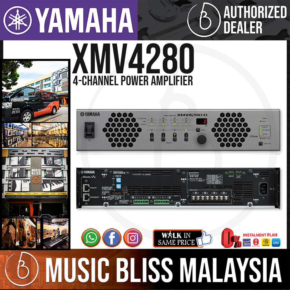 YAMAHA XMV4280 4 Channel Power Amplifier (XMV-4280) | Music Bliss Malaysia