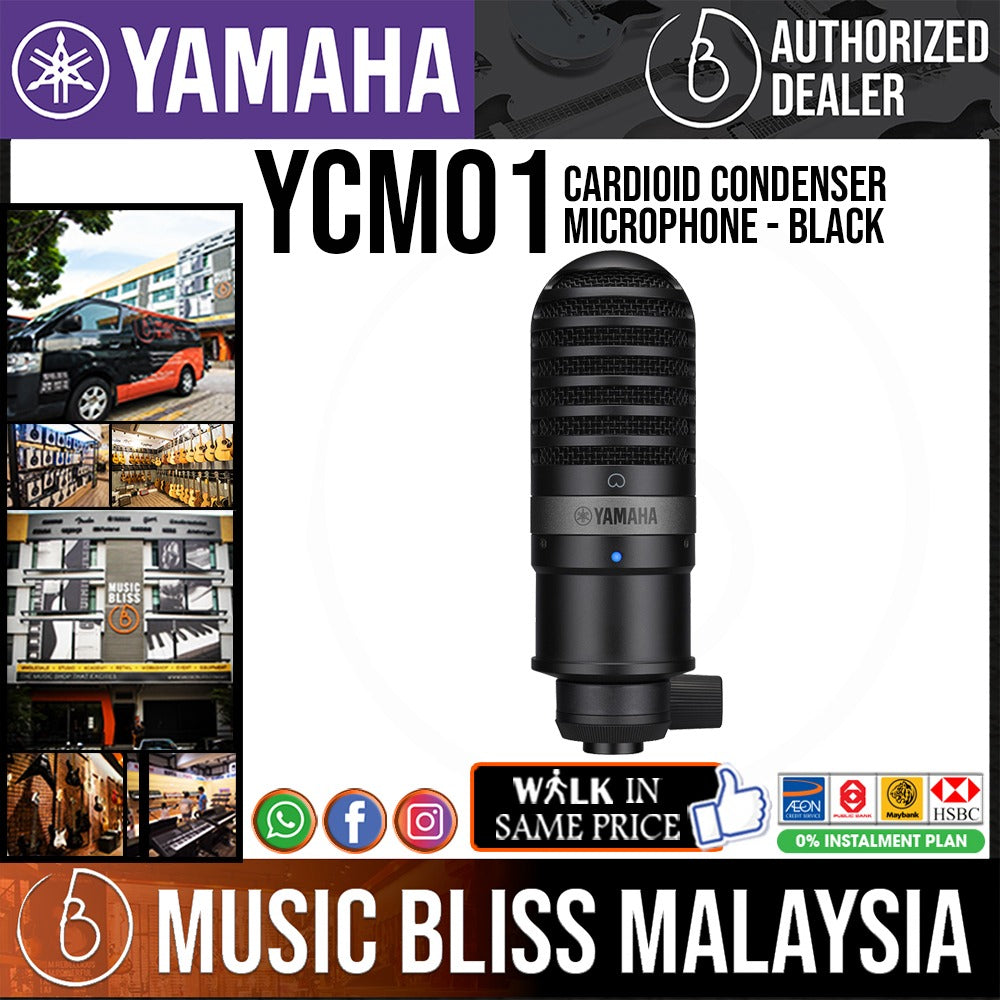 Yamaha YCM01 Condenser Microphone - Black (YCM-01) | Music Bliss Malaysia
