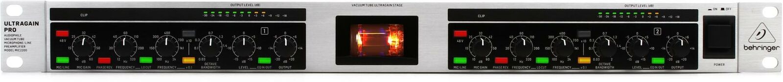 Behringer MIC2200 V2 2-channel Tube Microphone Preamp | Music Bliss ...